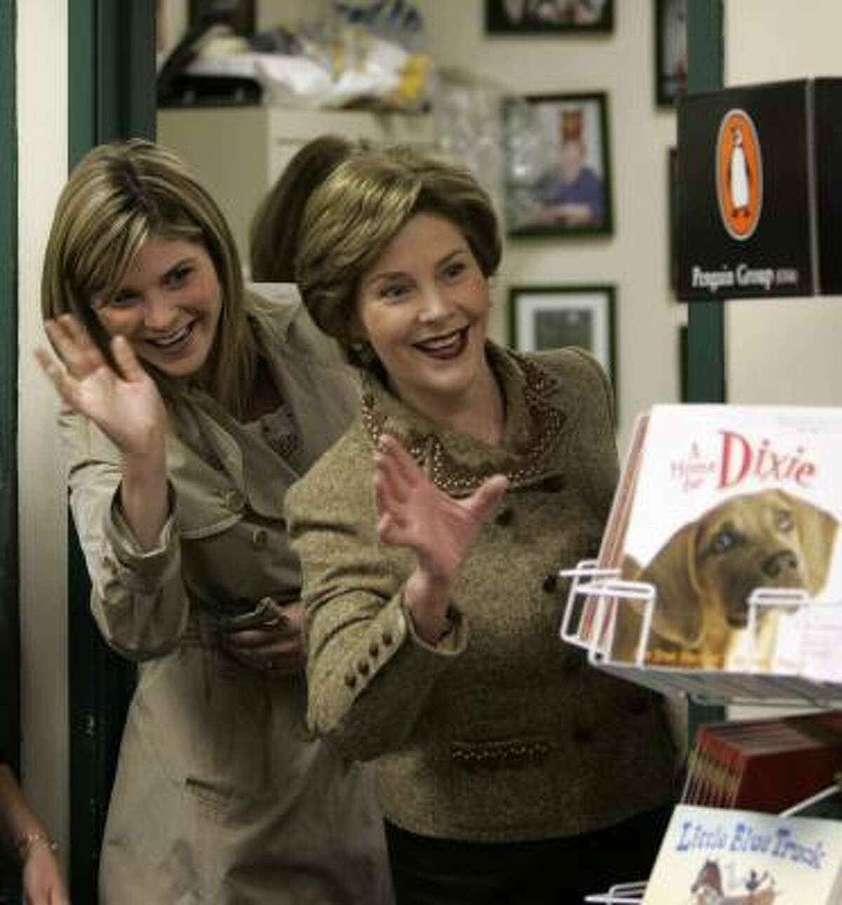 First lady Laura Bush and daughter Jenna have written a children's book