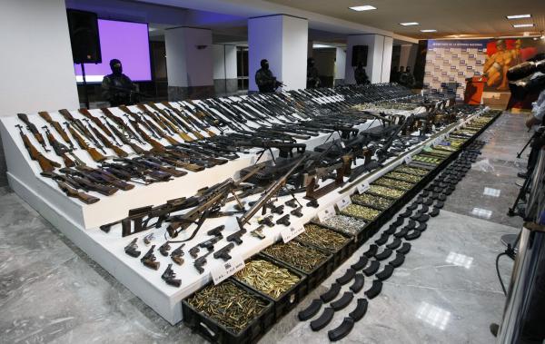 Mexican officials seize largest weapons arsenal ever
