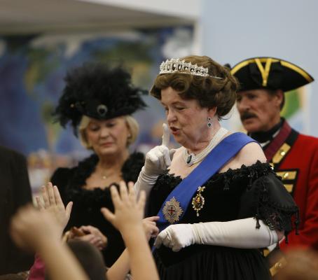 Anne Boyd holds court as queen of Dickens on the Strand