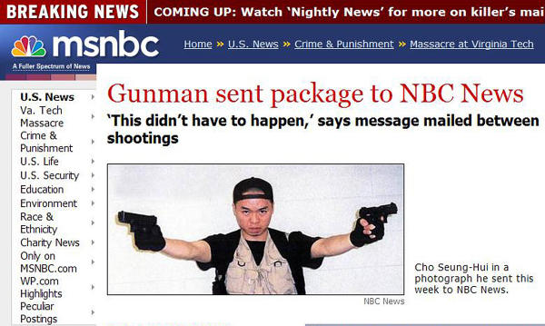 Virginia Tech gunman sent material to NBC before he died