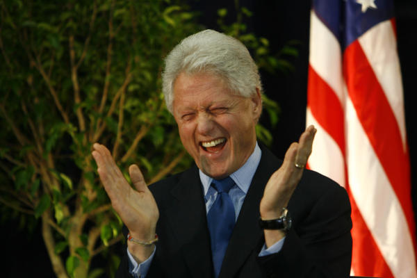 Former President Clinton urges positive view