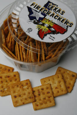 Crushed red pepper gives crackers a bite