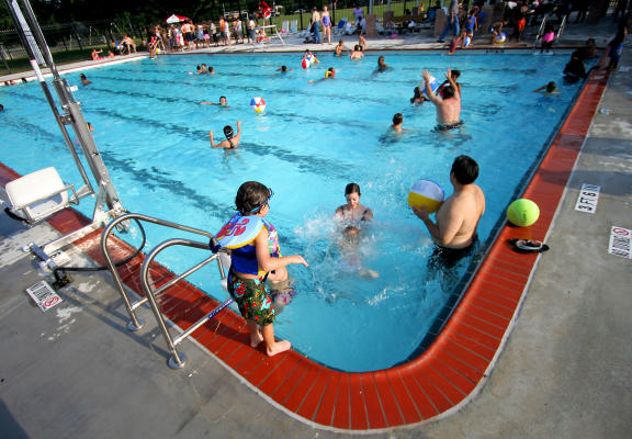 Area residents celebrate Westbury pool's reopening