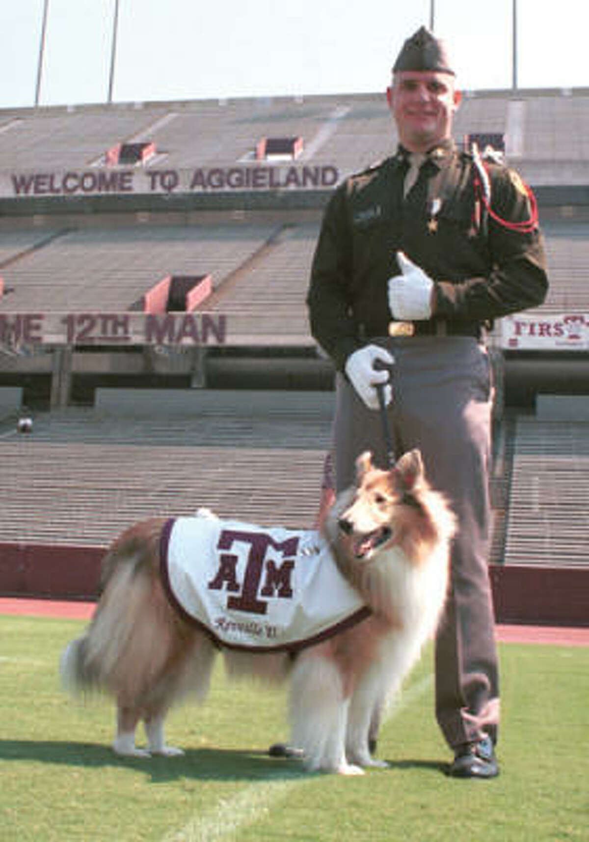 Aggie mascot Reveille VIII to retire at school year's end
