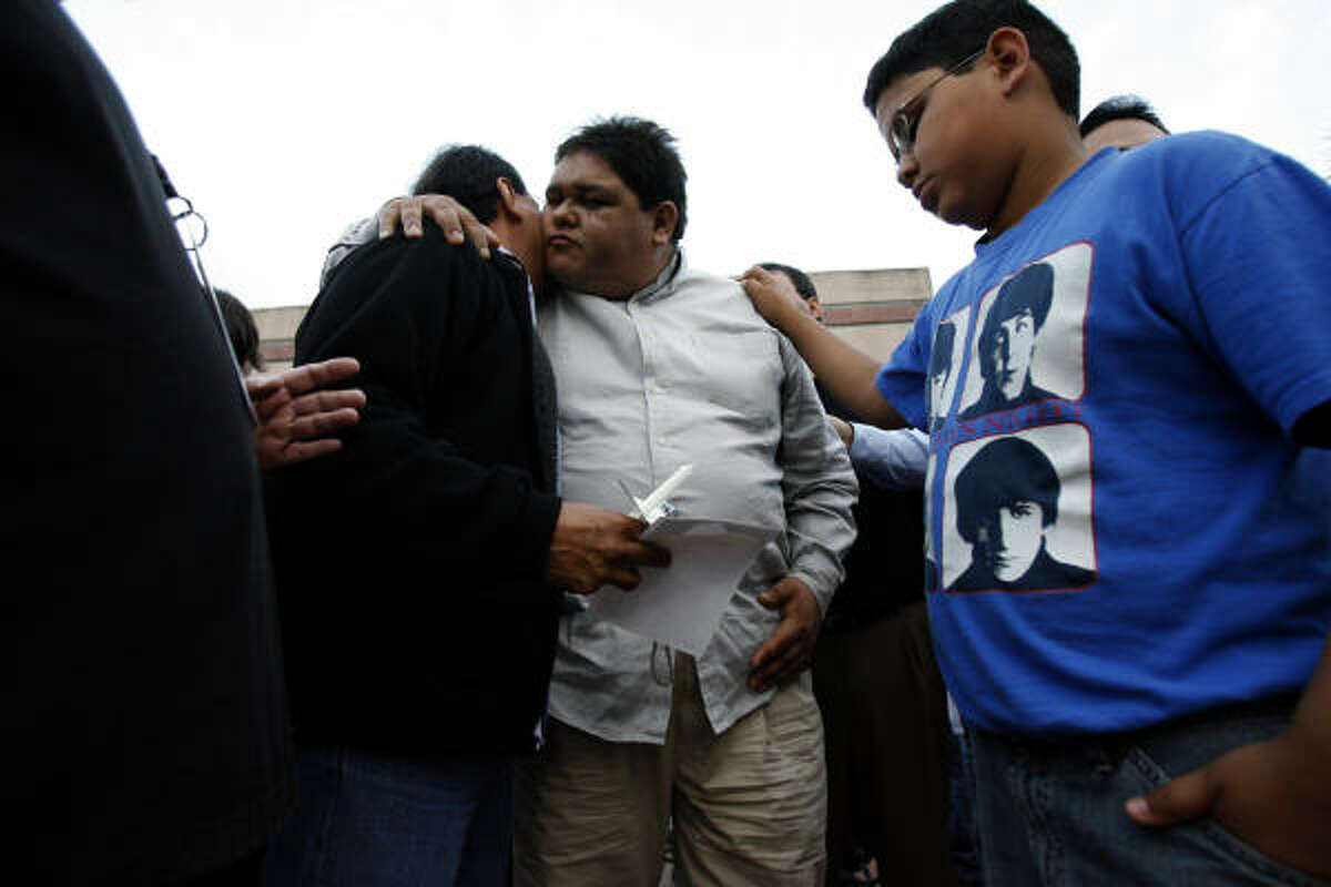 Emilio's fans gather to pray and wait