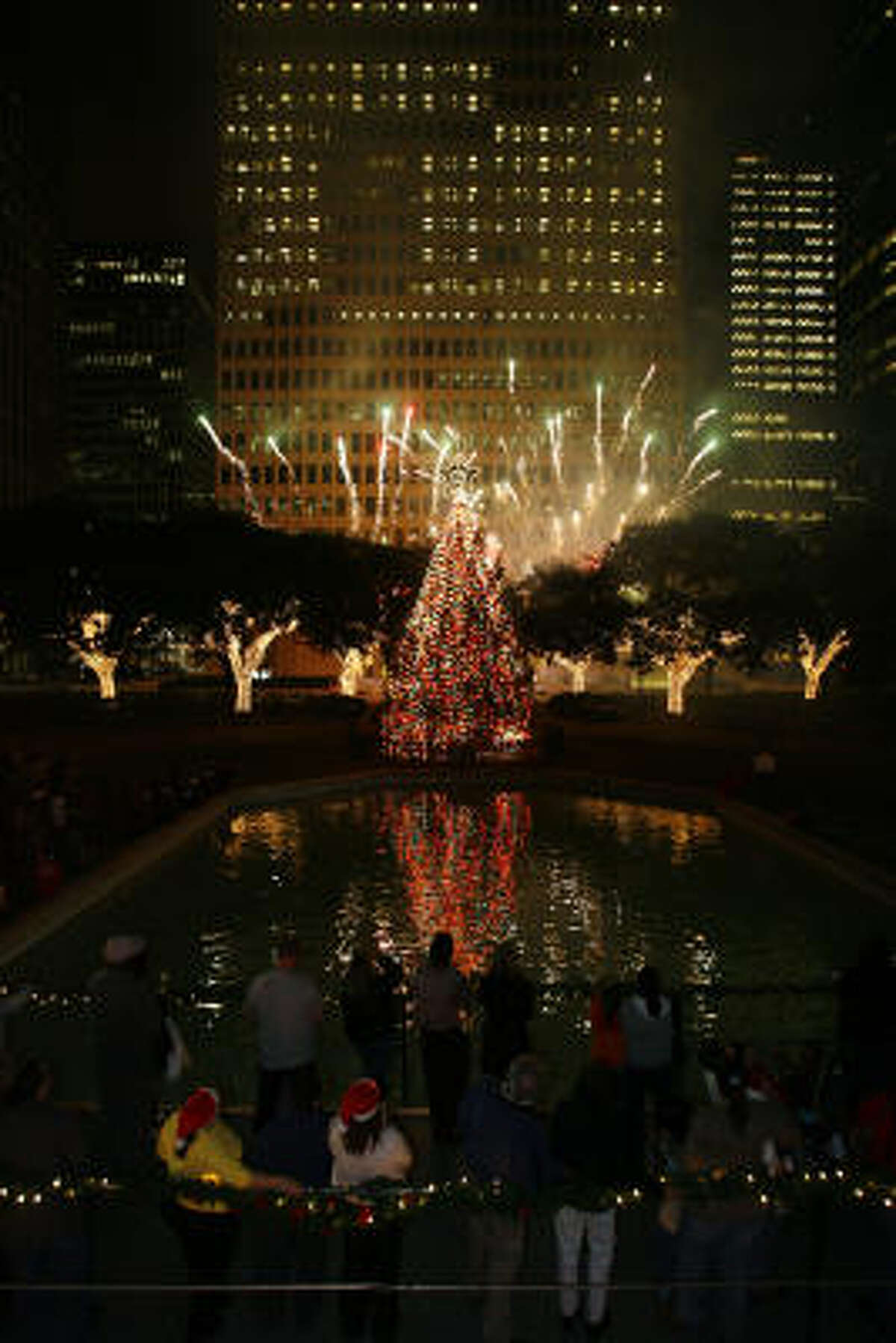 Downtown tree lighting