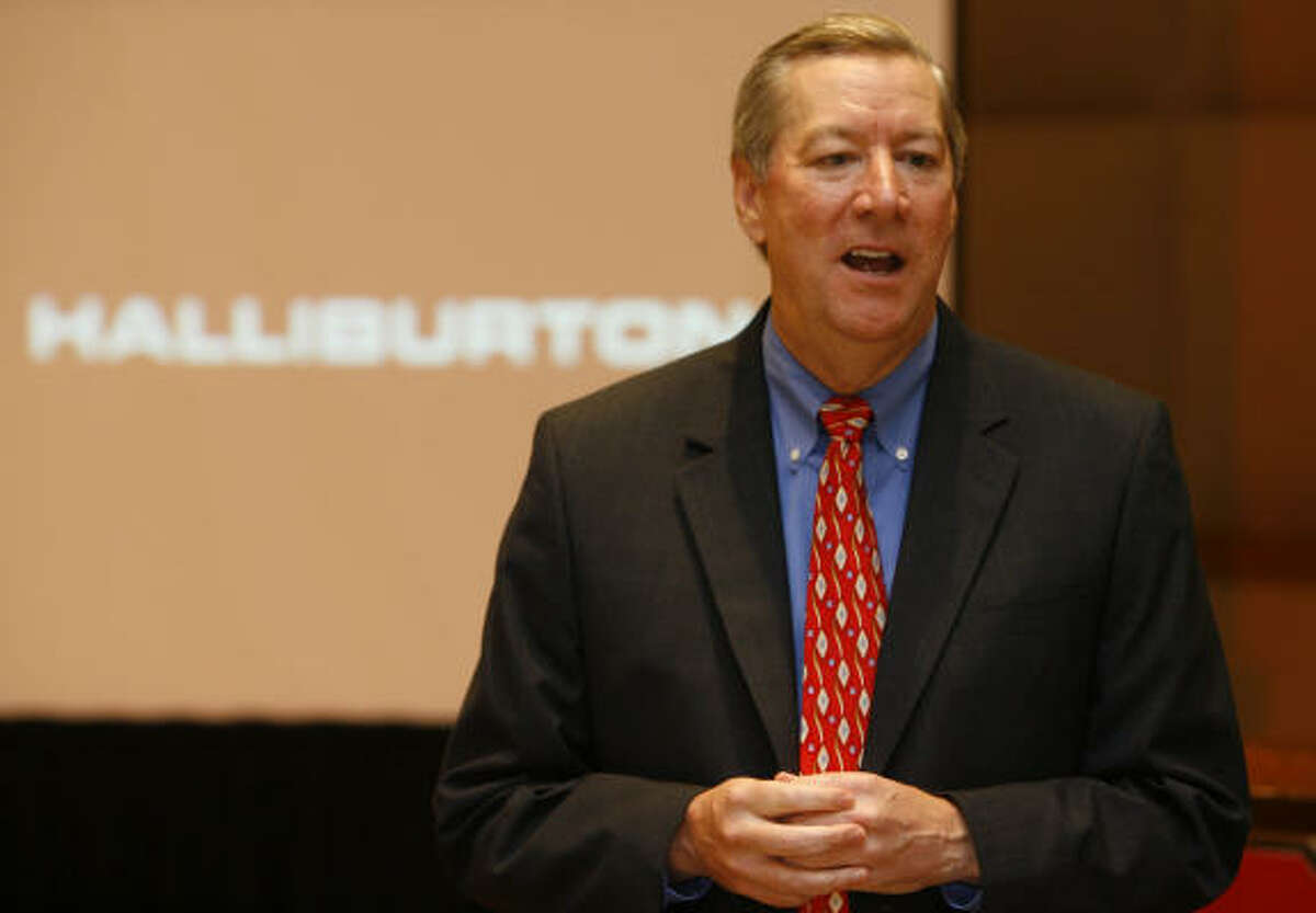 Halliburton meeting protests