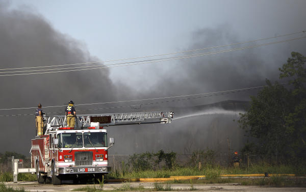 Shelter-in-place lifted after warehouse fire