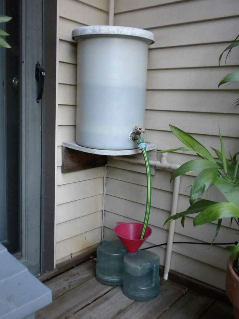 Collect air-conditioning condensate to water your plants