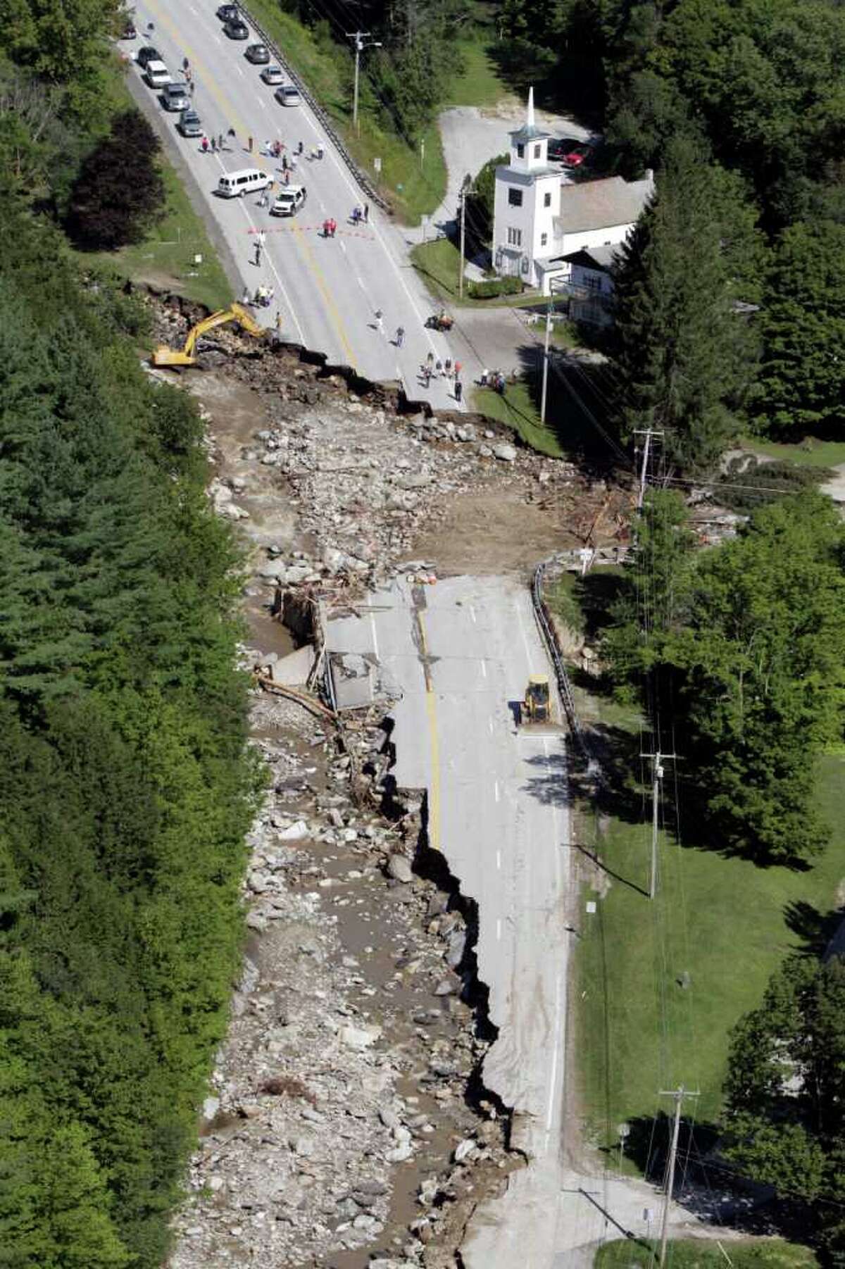 Aid rushed to cut-off Vermont towns
