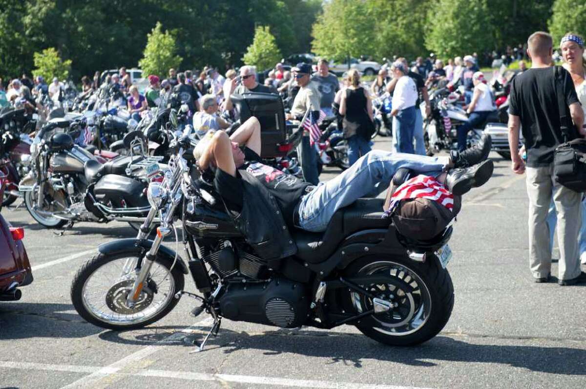 Motorcyclists paying tribute to 9/11