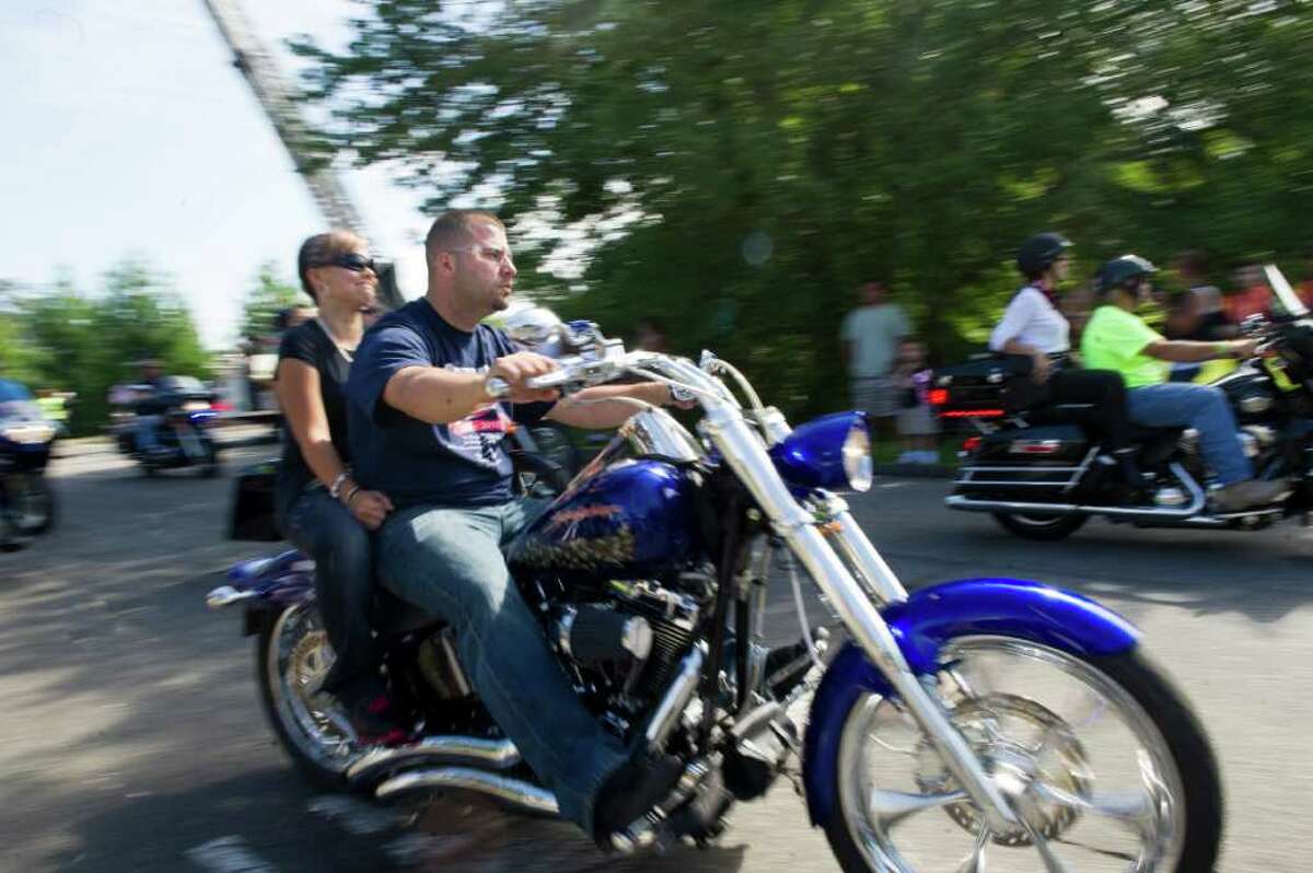 Motorcyclists paying tribute to 9/11