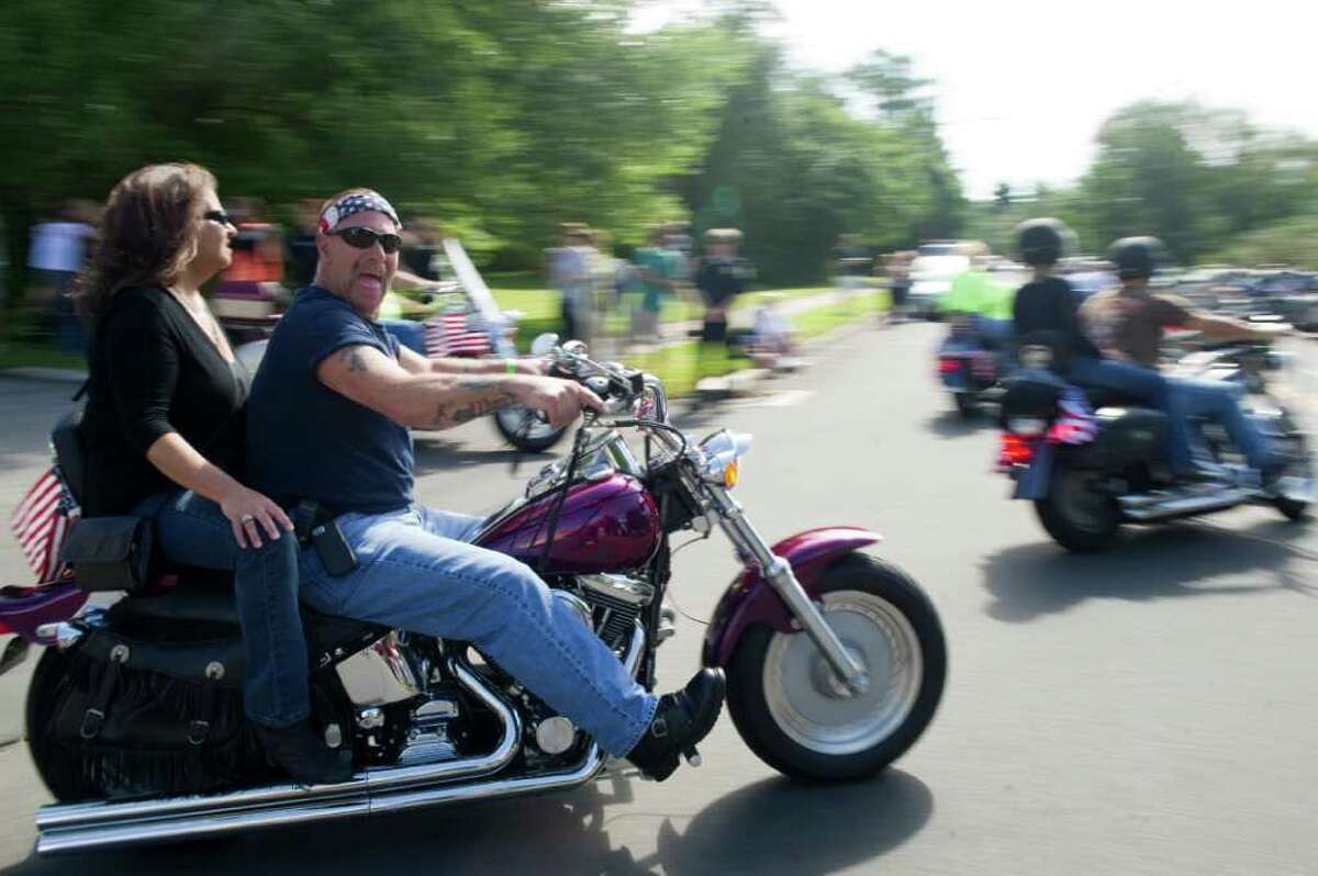 Motorcyclists paying tribute to 9/11