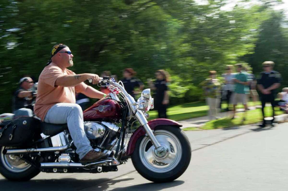 Motorcyclists paying tribute to 9/11