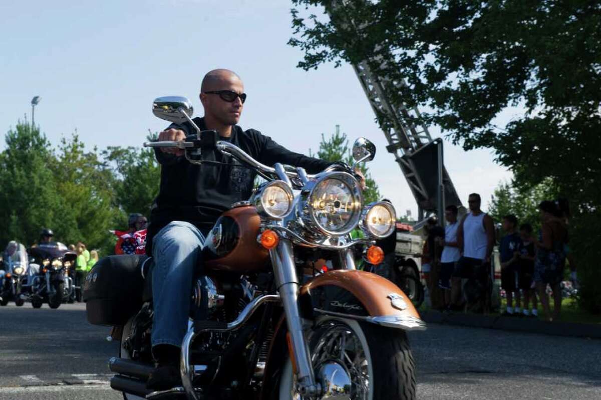 Motorcyclists paying tribute to 9/11