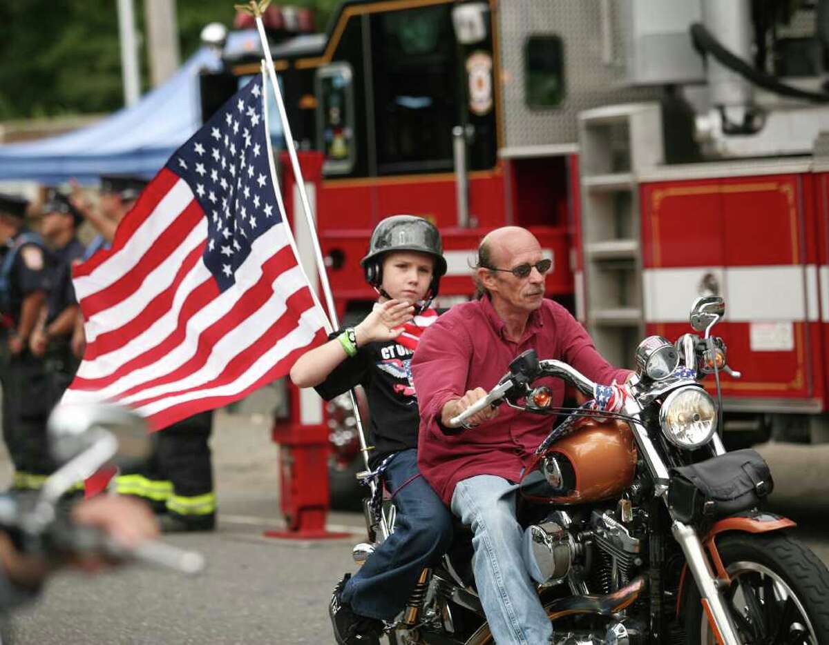 Motorcyclists paying tribute to 9/11