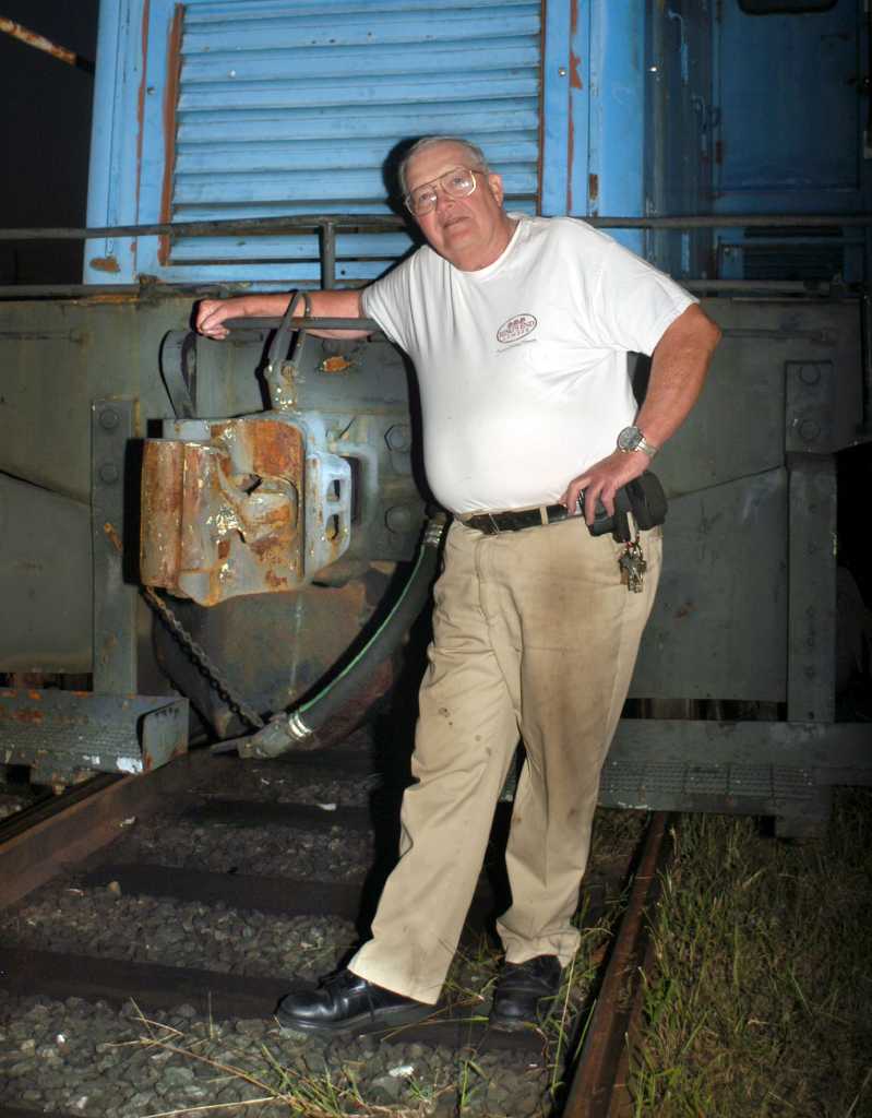 Redding man drives the train at railway museum