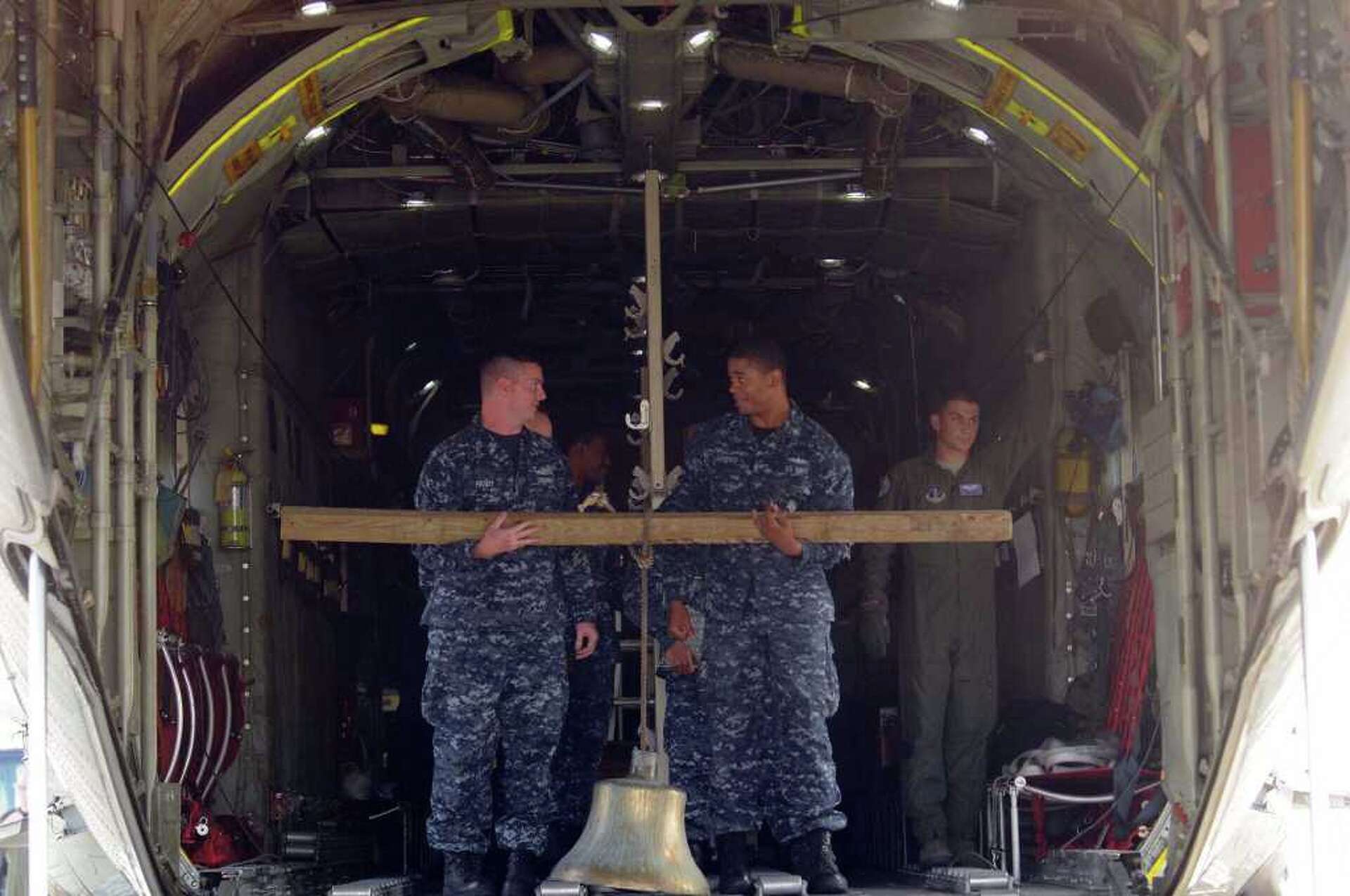 Photos: USS Schenectady's bell arrives