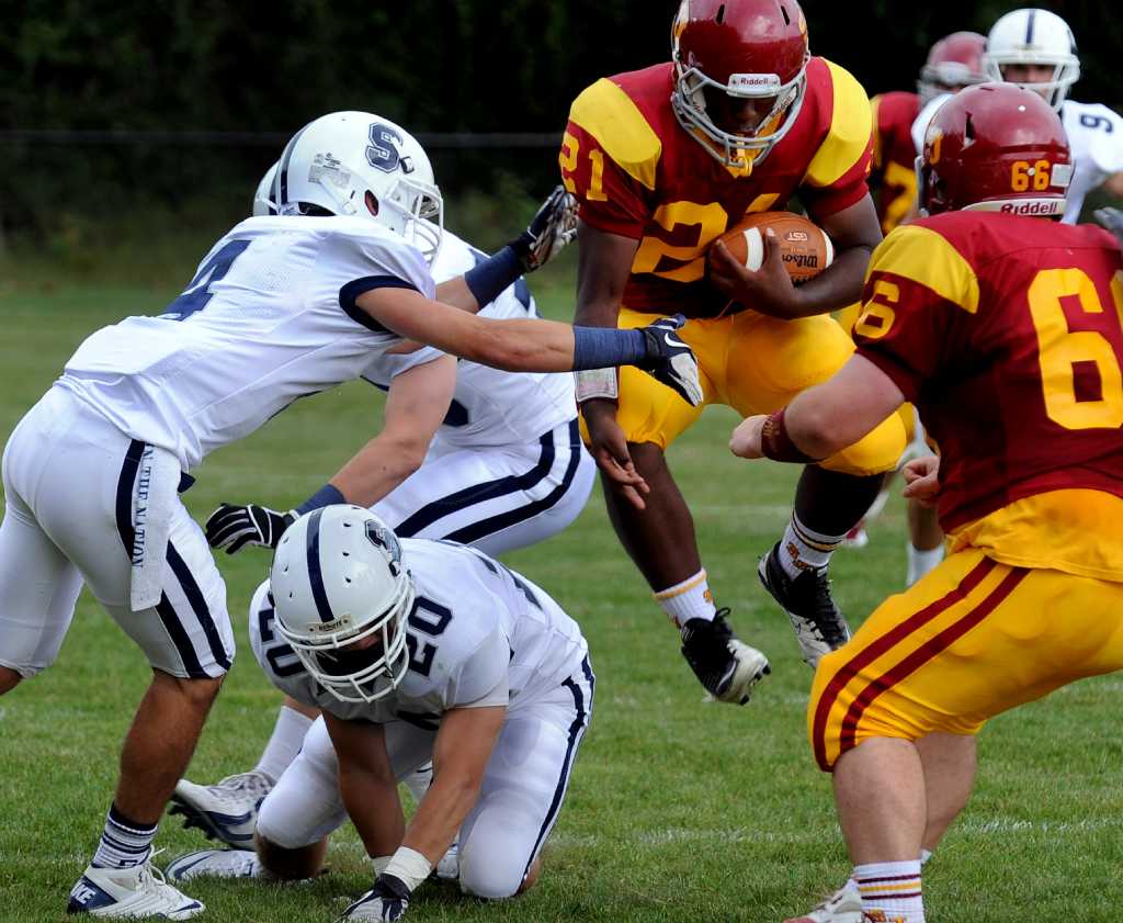 Staples football outlasts St. Joseph