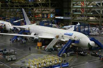 Boeing 787 assembly line, interior tour