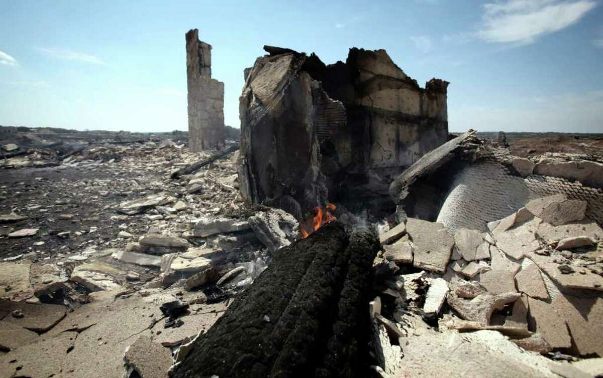 Alamo movie set burned by fire