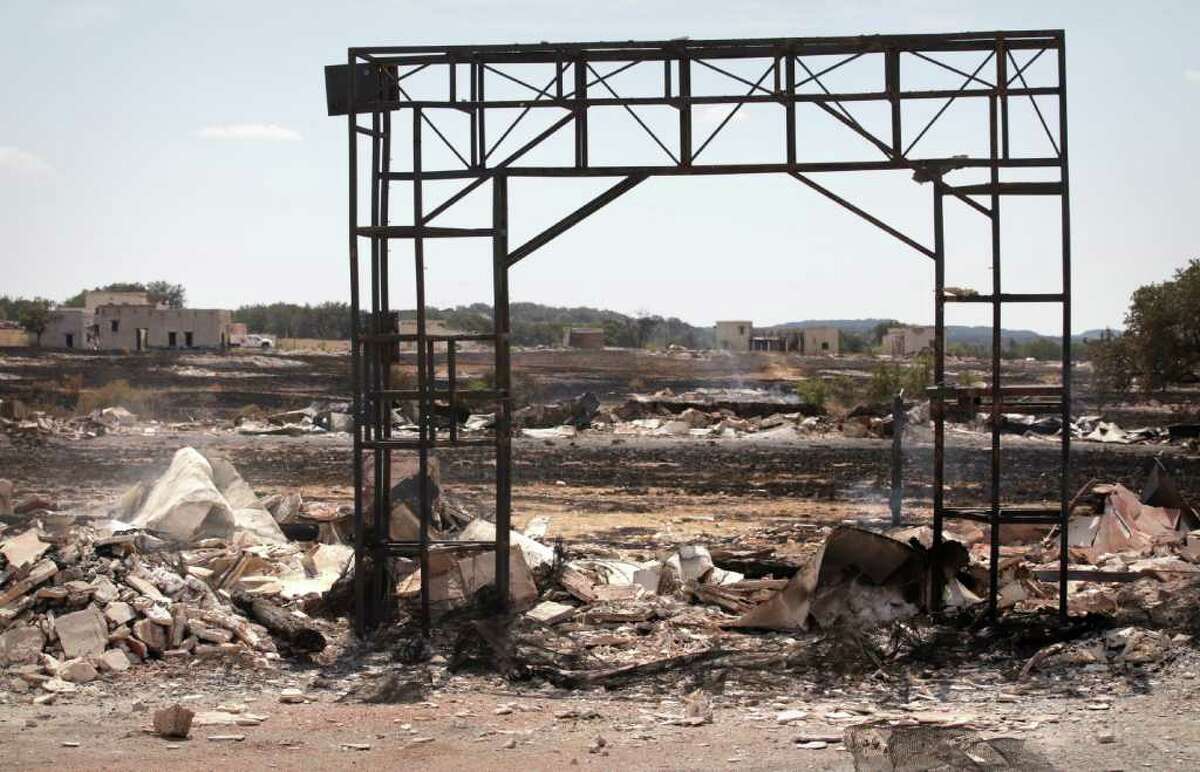 Alamo movie set burned by fire
