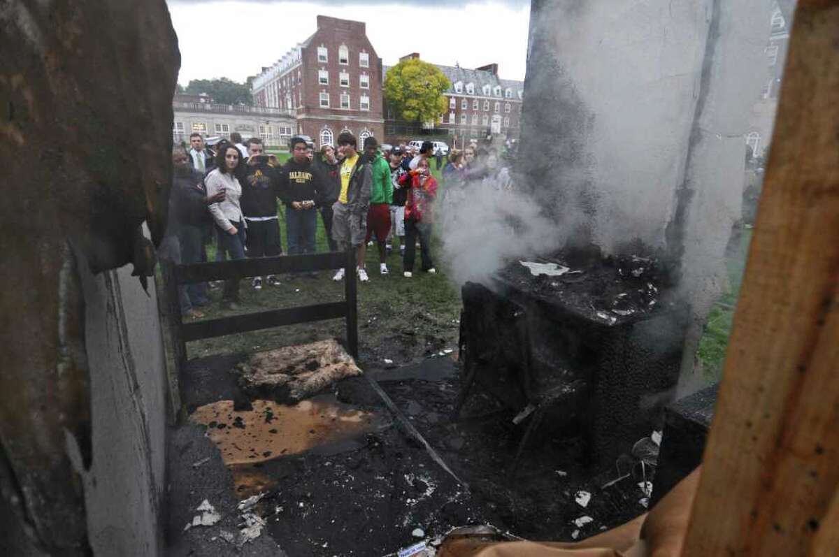 Photos: Mock dorm fire