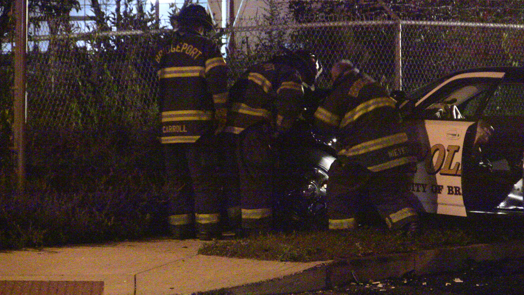 Bridgeport police car involved in crash; 4 sent to hospital