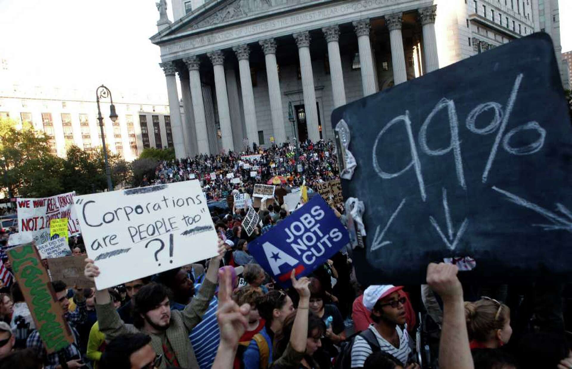 Unions, students join protest