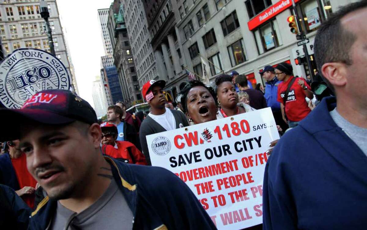 Unions, students join protest