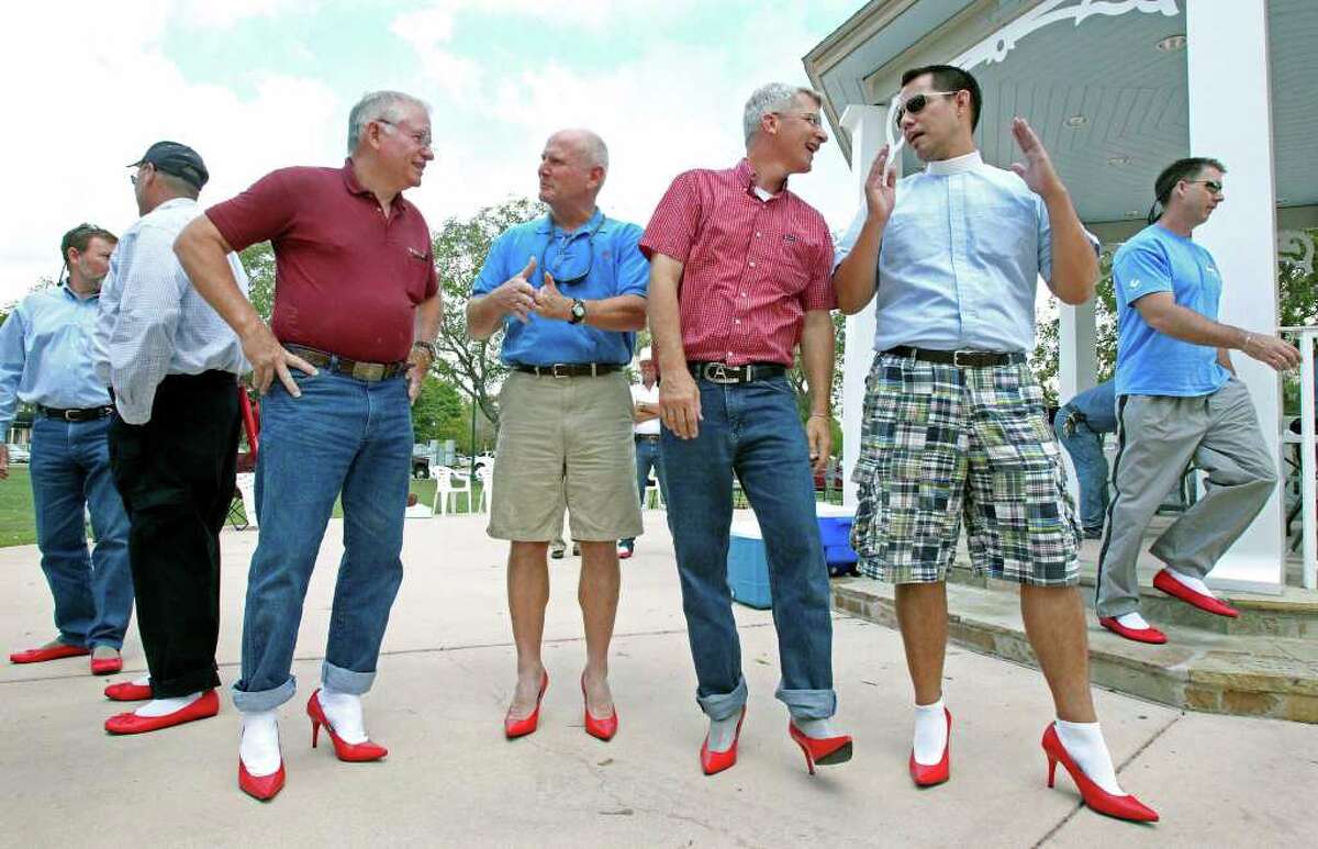 Men don heels for 'Walk a Mile in Her Shoes'