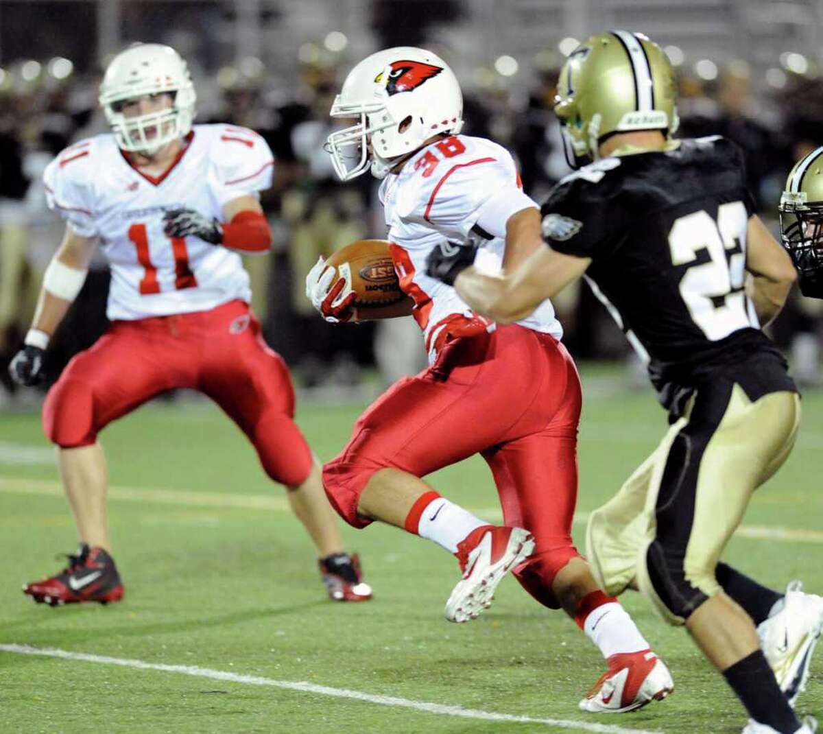 Greenwich football routs Trumbull on the road