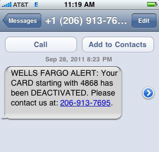 Text-message scam targets bank accounts