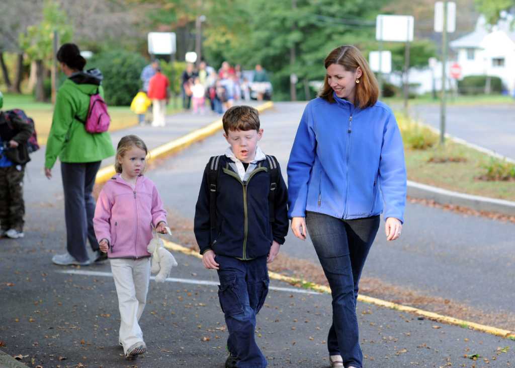 Feet, wheels get workout on Walk to School Day