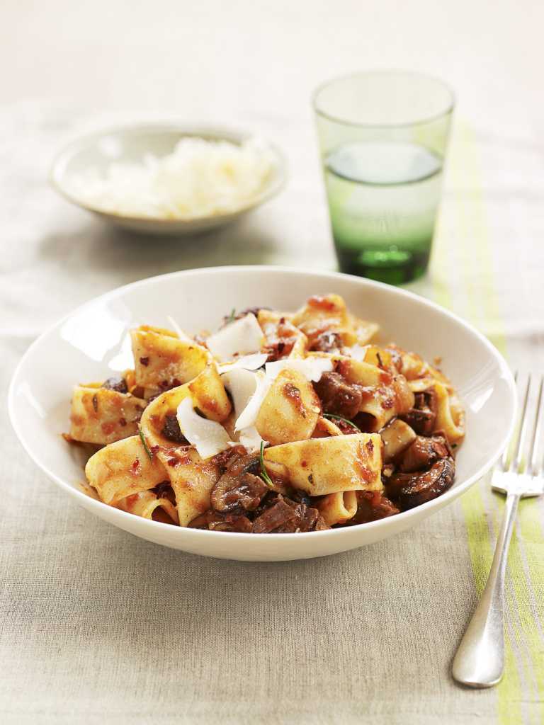 Recipe: Pappardelle With Mushroom-Beef Ragu