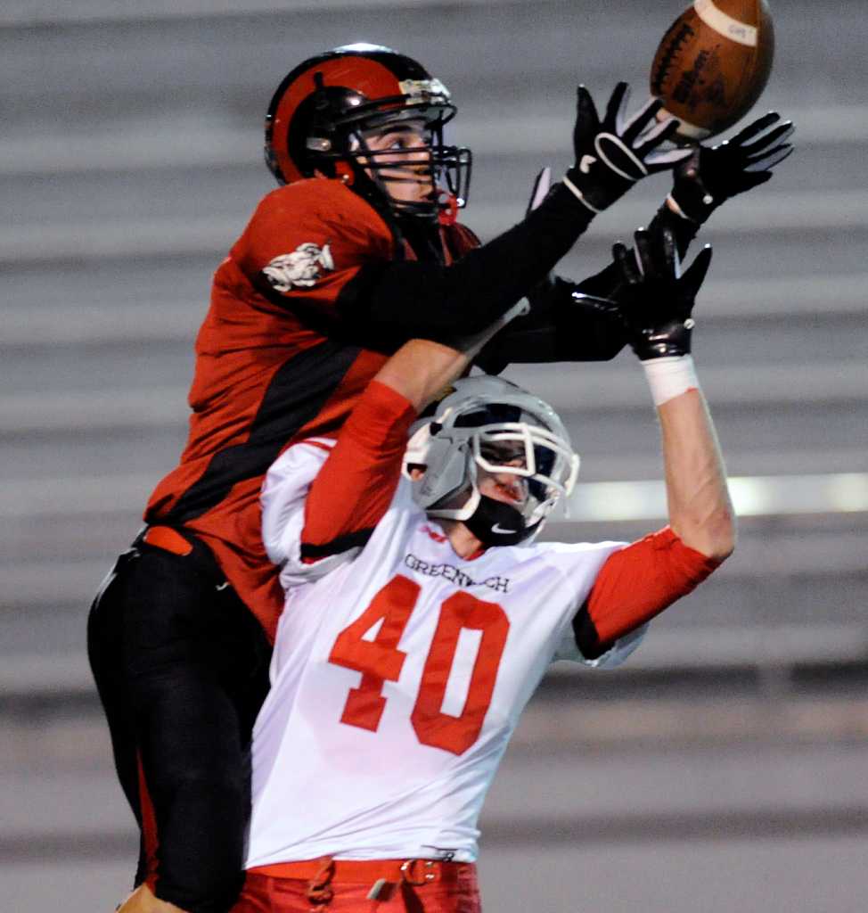 Greenwich football team runs past Bridgeport Central