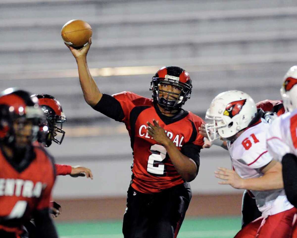 Greenwich football team runs past Bridgeport Central