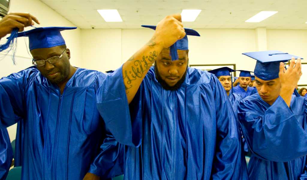 Inmate graduation ceremony