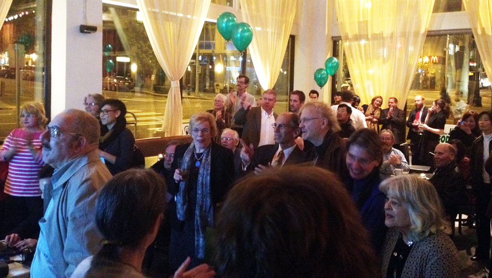 Jean Godden winning in early count