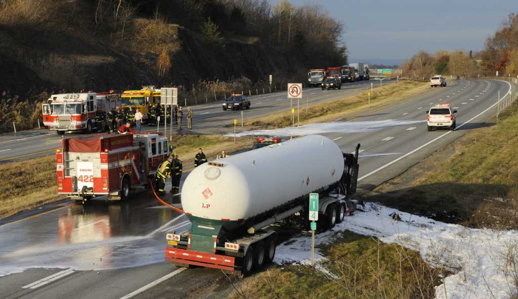 Propane truck fire snarled Route 7 traffic