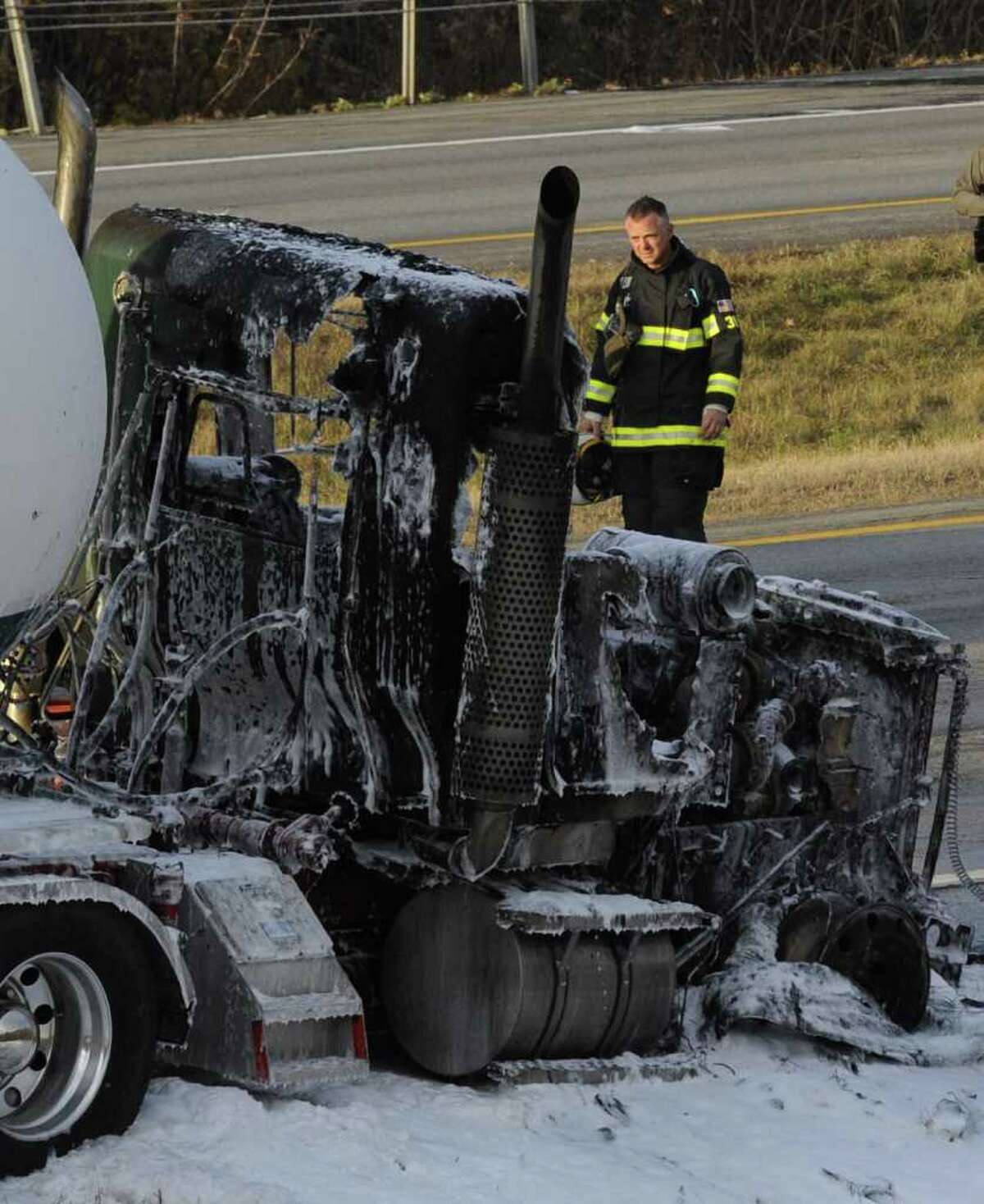 Propane truck fire snarled Route 7 traffic