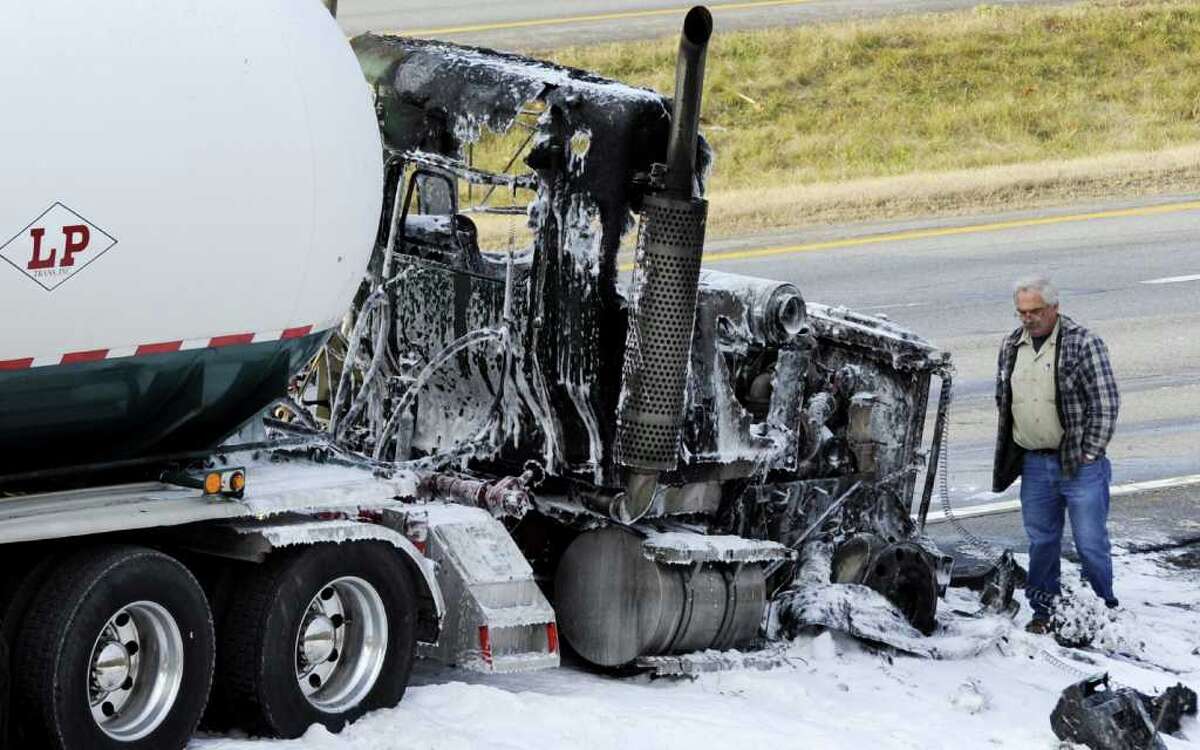 Propane truck fire snarled Route 7 traffic