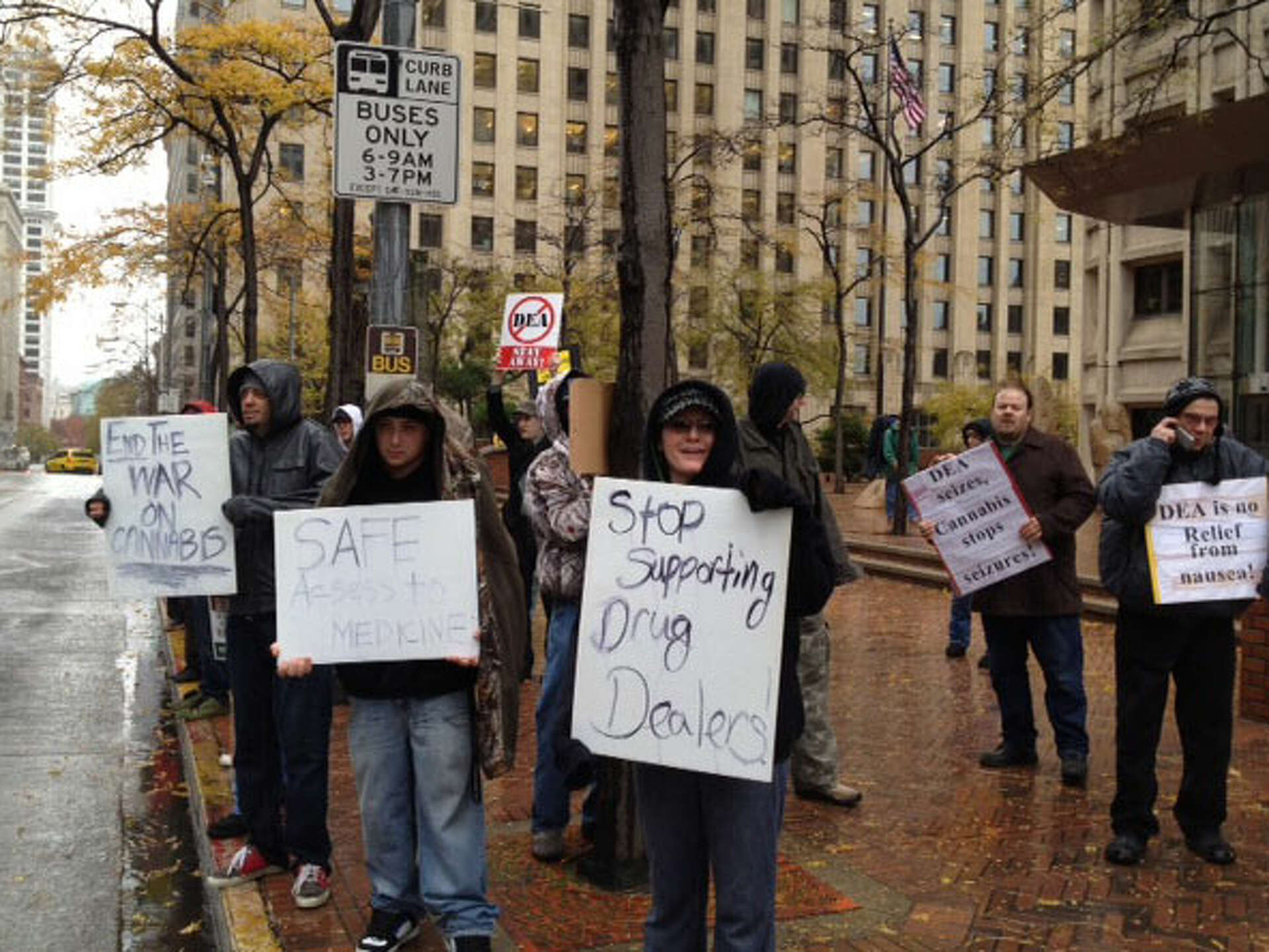 Marijuana patients protest feds raids on dispensaries