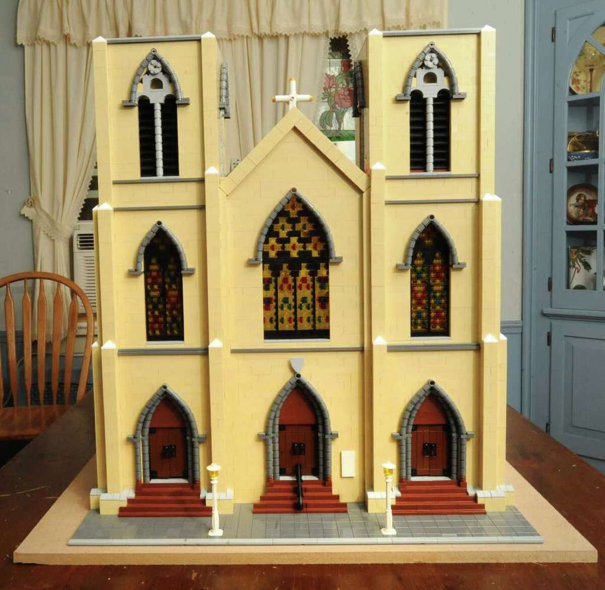 His small blocks re-create a grand memory