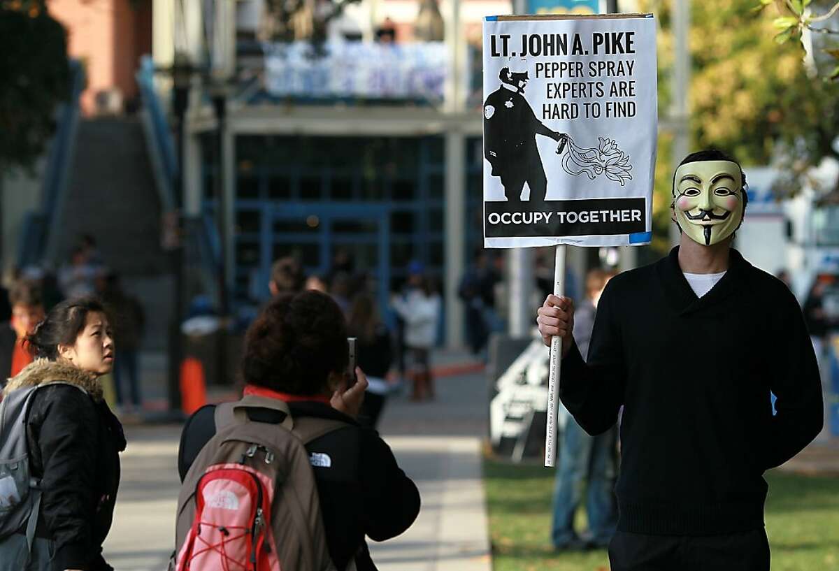 UC Davis protesters confront chancellor