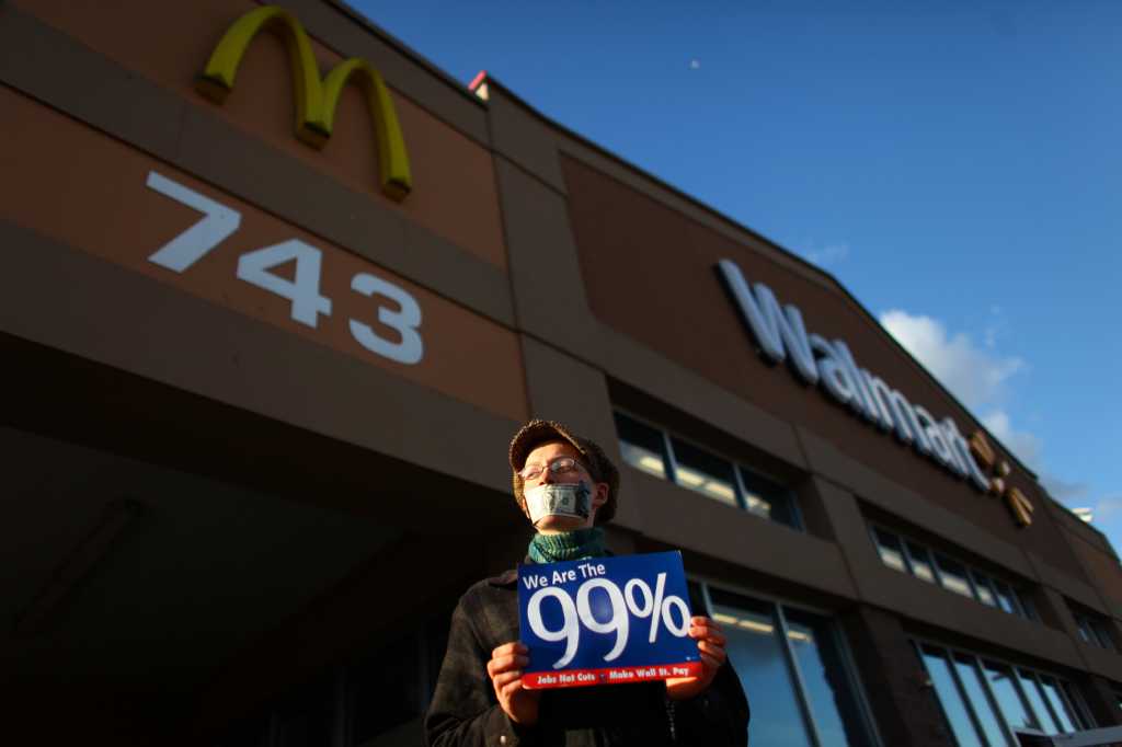 Occupy Seattle protest at Walmart