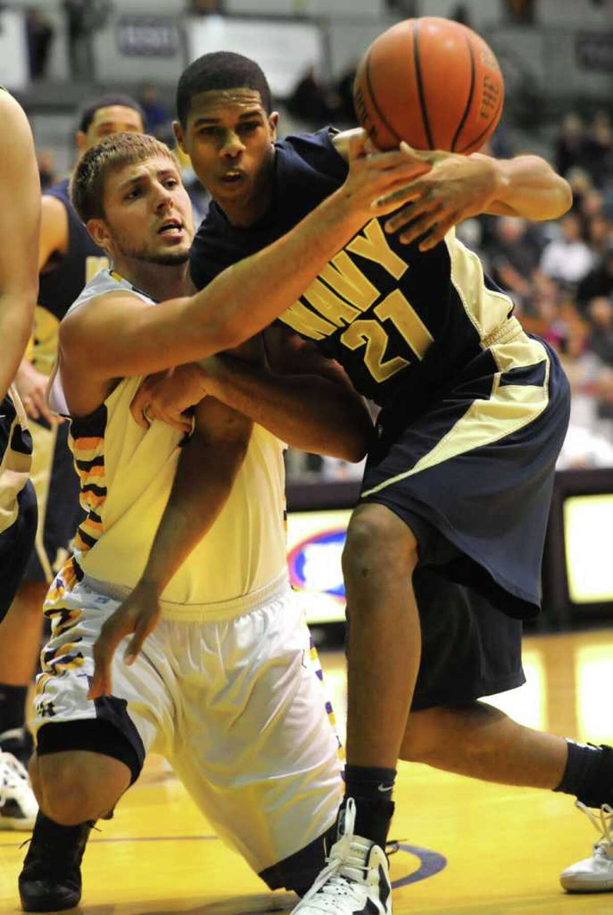 UAlbany holds off Navy's rally
