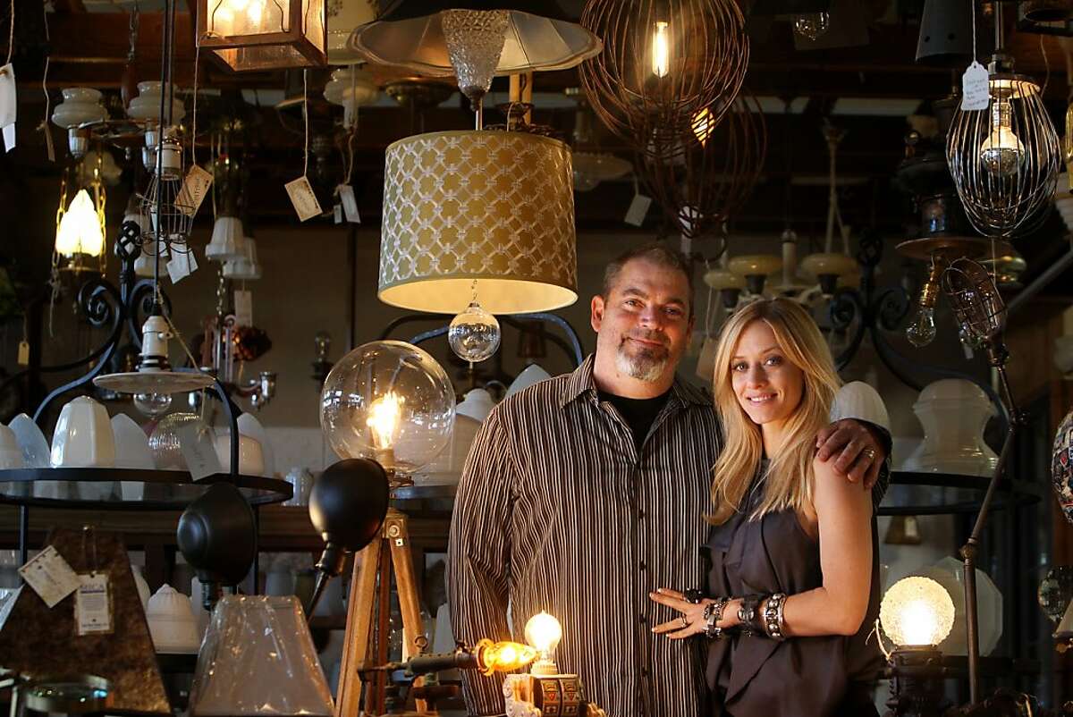 Antiques repurposed as lighting