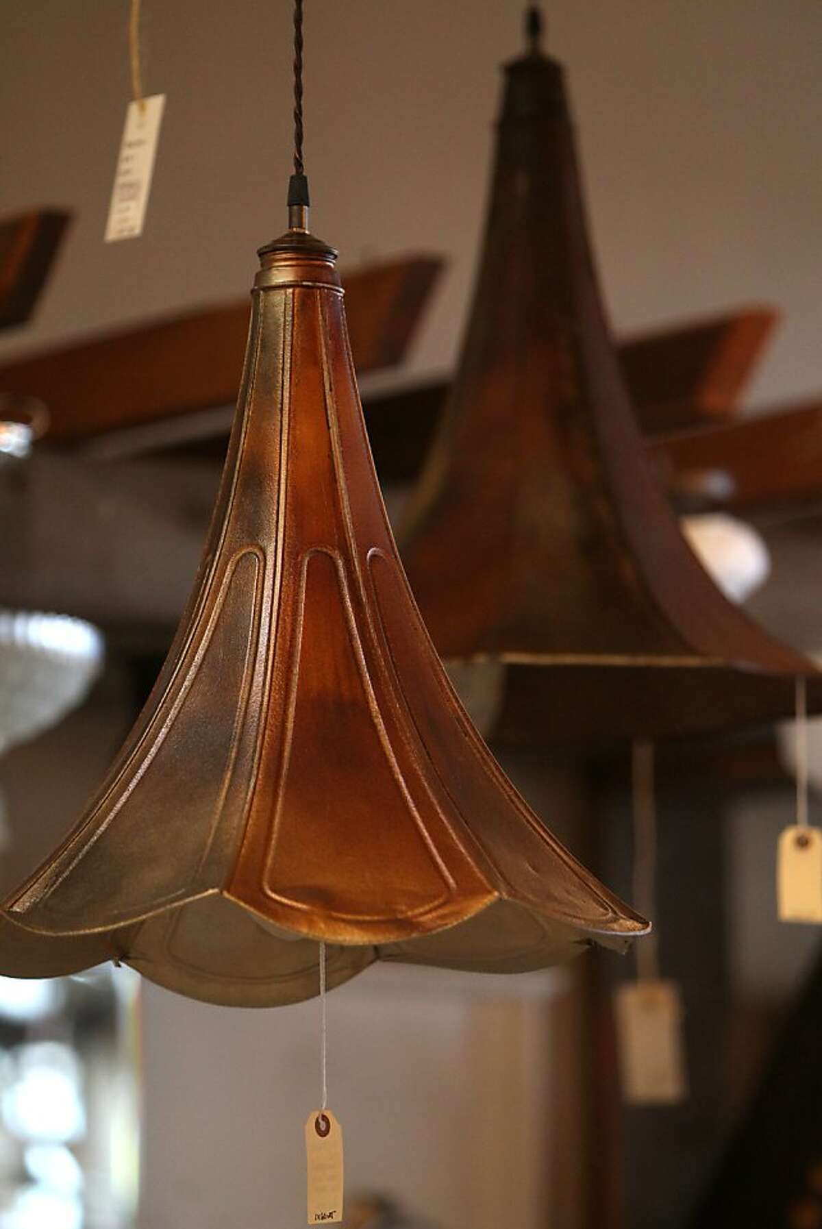 Antiques repurposed as lighting