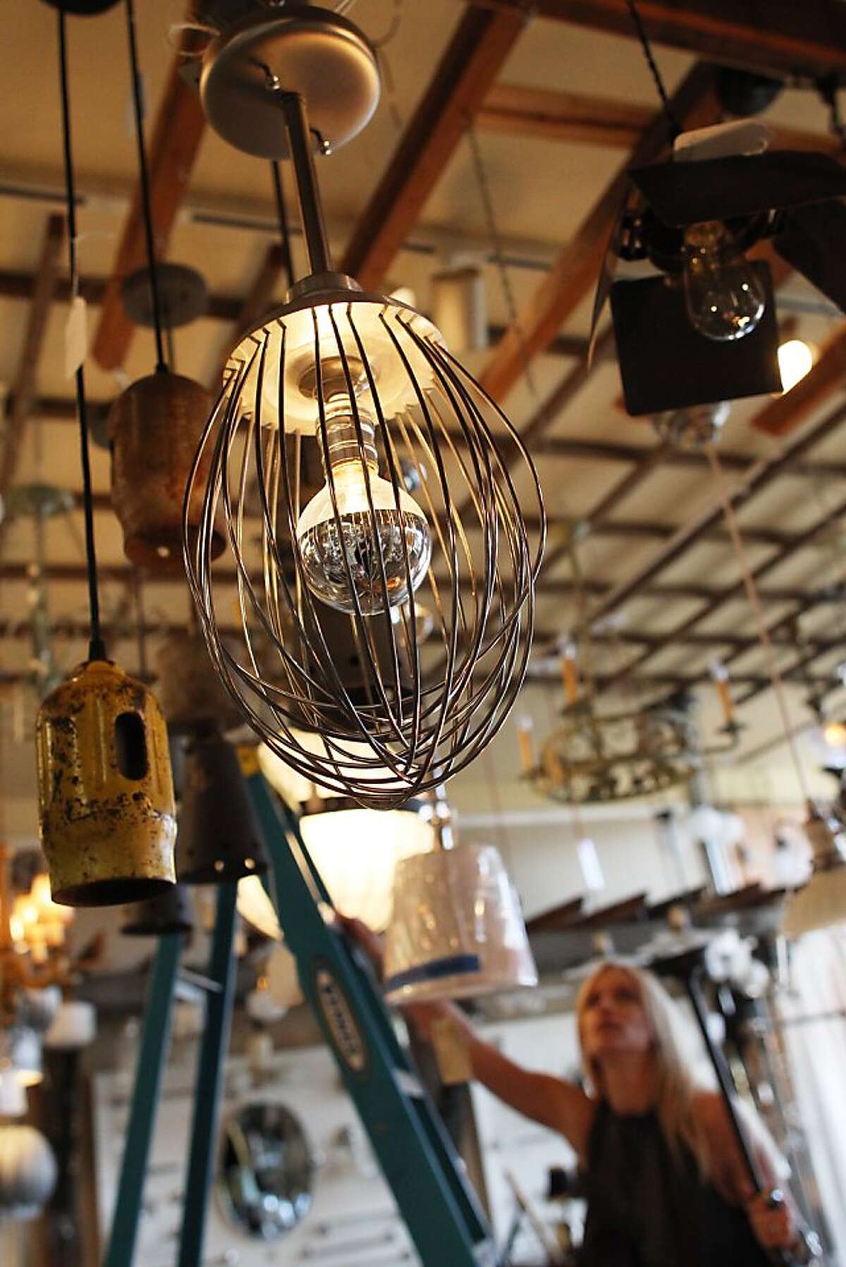 Antiques repurposed as lighting